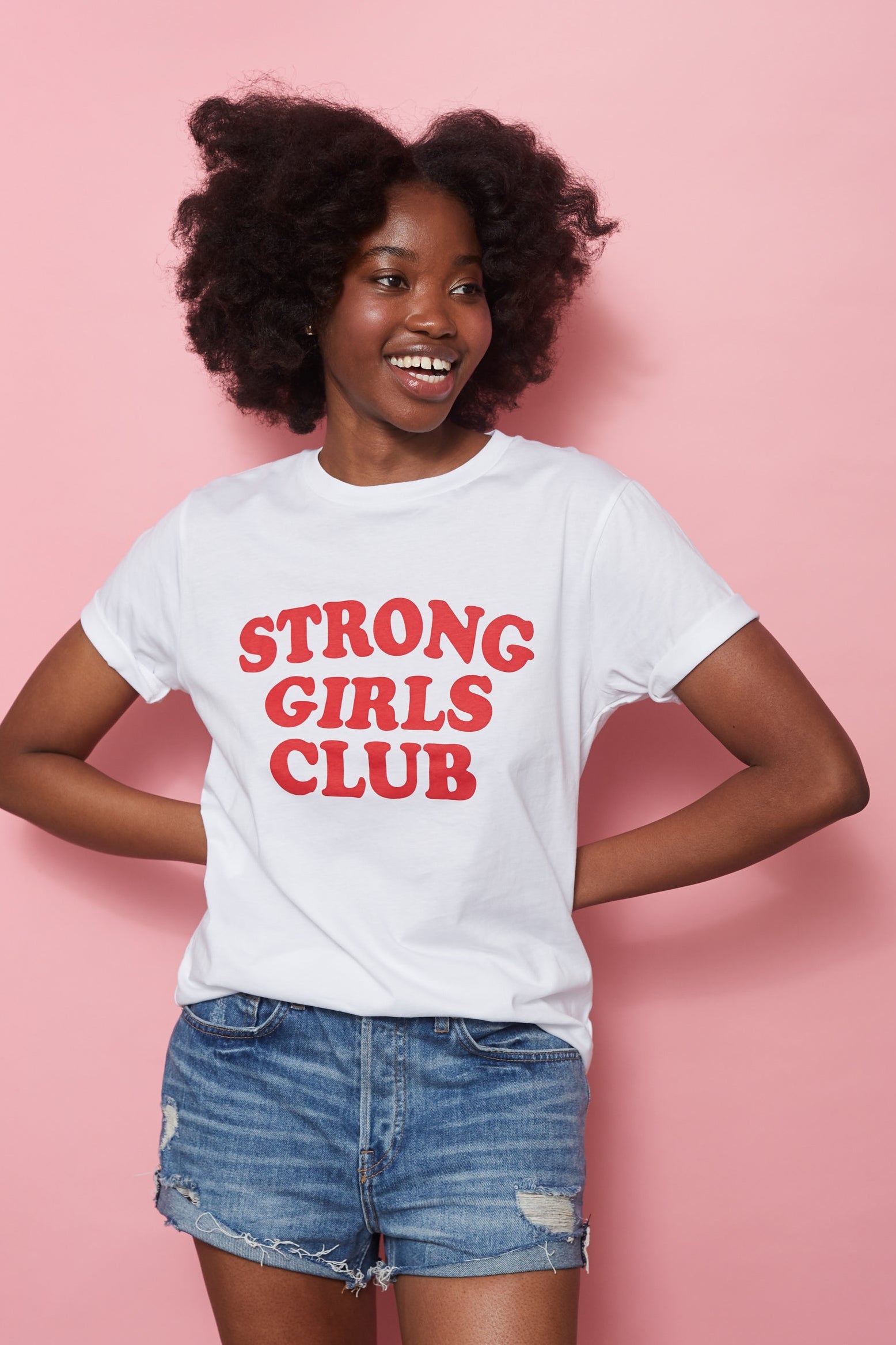 Strong Girls Club Crew TShirt - White